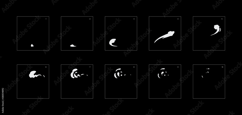 Smoke effect. smoke animation sprite sheet. classic smoke effect ...