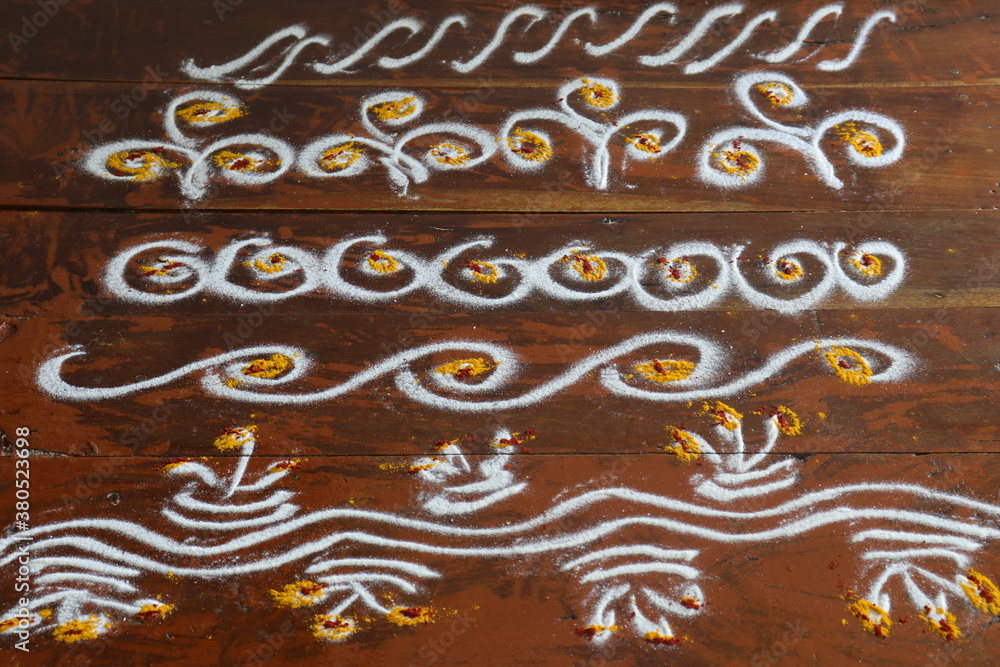 Rangoli in india mainly Southern part of India during Sankranthi,Pongal ...
