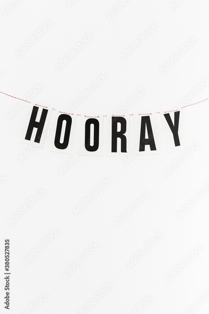 Hooray banner Stock Photo | Adobe Stock
