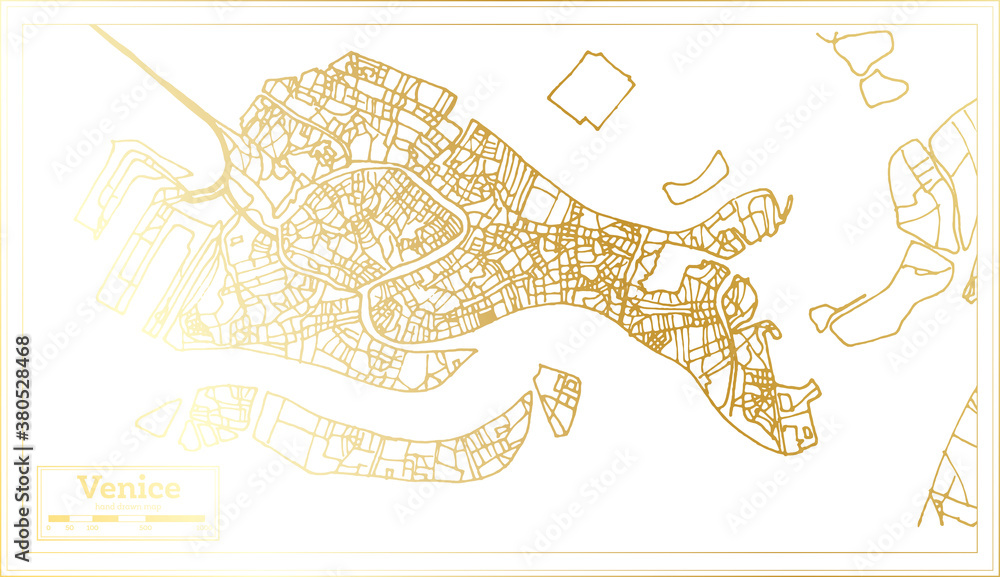 venice italy blank map