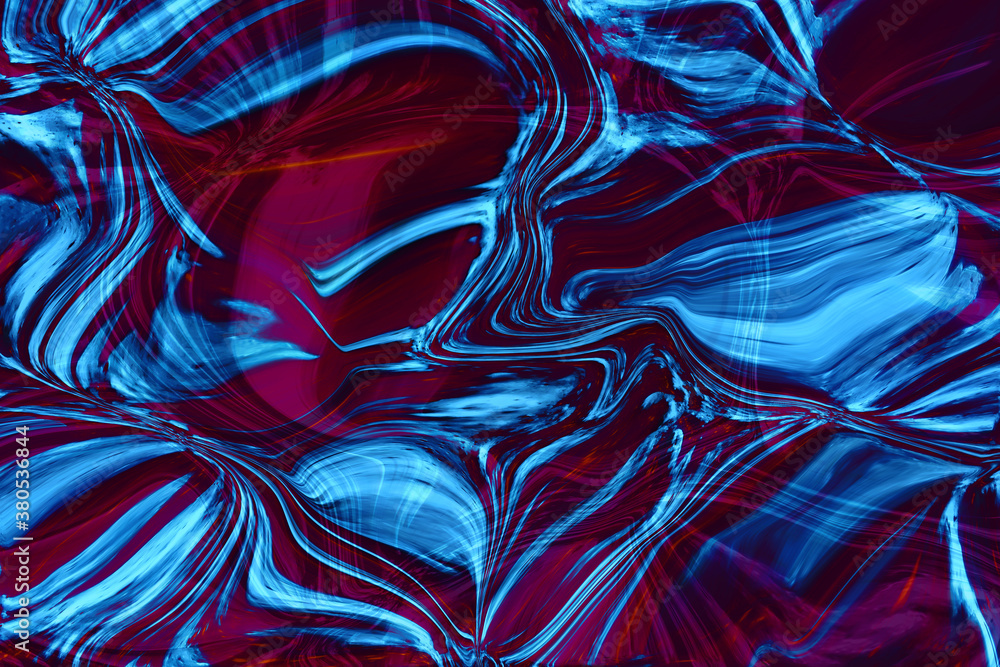 Ilustración abstracta con colores fuertes en los que predominan los ...