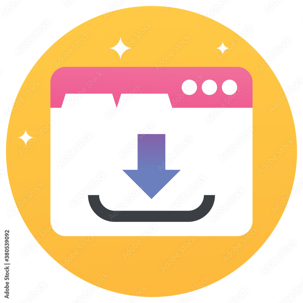 Website Download Stock Vector | Adobe Stock