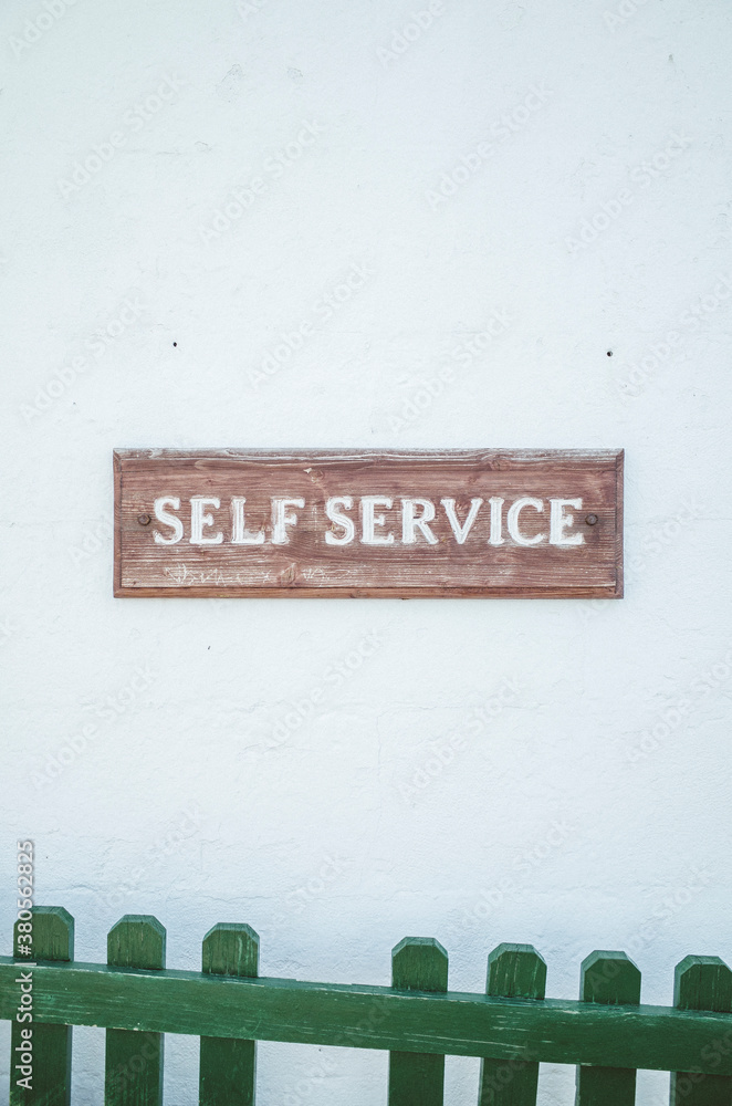Self service poster Stock Photo | Adobe Stock
