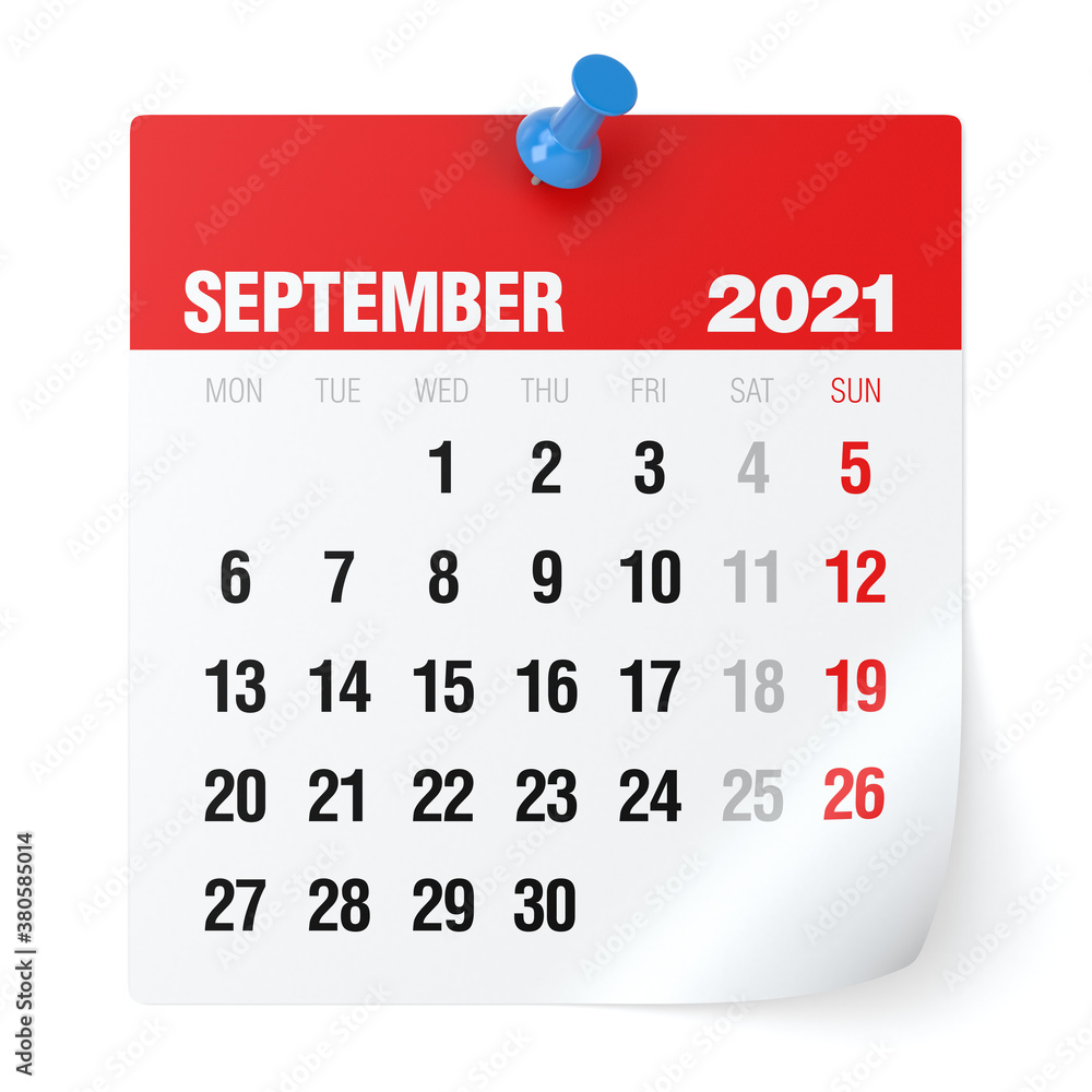 September 2021 - Calendar Stock Illustration | Adobe Stock