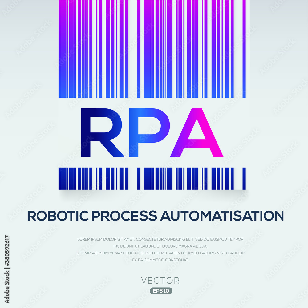 RPA mean (Robotic Process Automatisation),Vector illustration. Stock ...