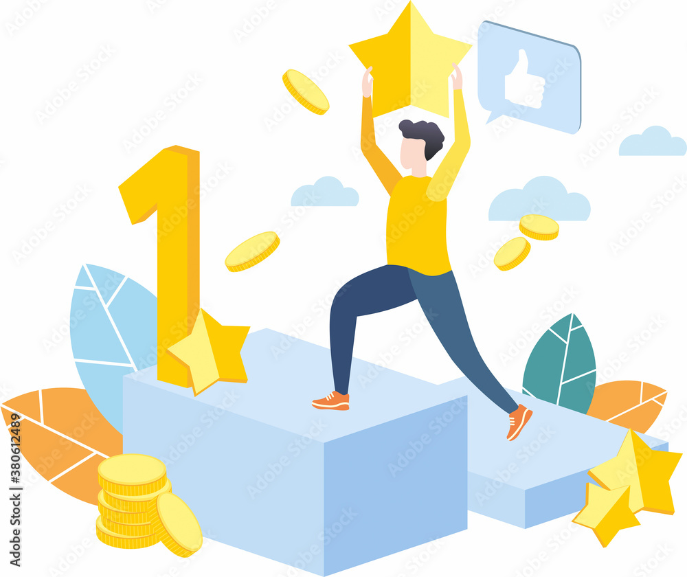 Infographic banner template. Modern isometric vector illustration. With ...