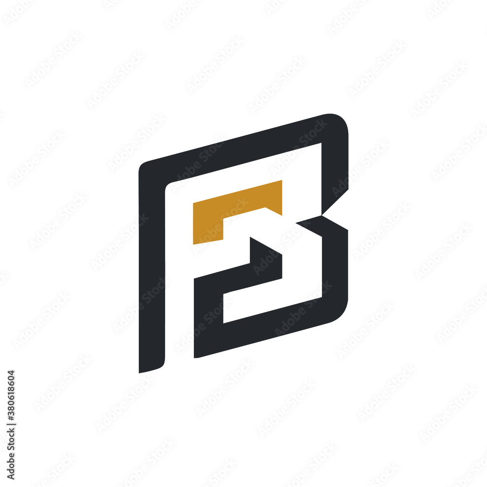 Initial letter bf or fb logo vector design template Stock Vector ...