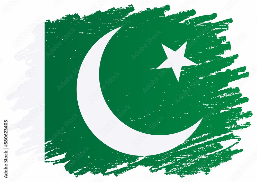 Flag of Pakistan, Islamic Republic of Pakistan. Bright, colorful vector ...