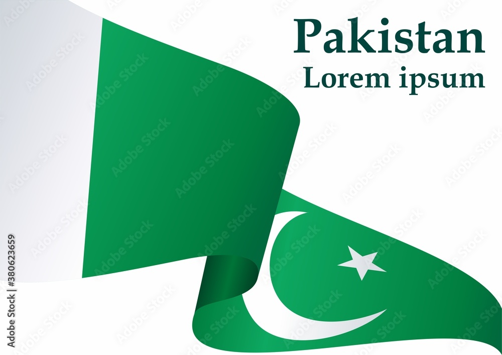 Flag of Pakistan, Islamic Republic of Pakistan. Template for award ...