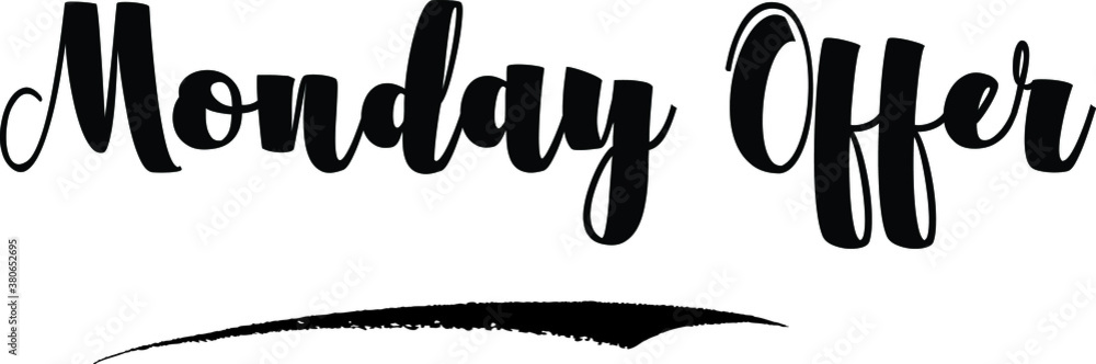 Monday Offer Handwritten Font Calligraphy Font For Sale Banners Flyers ...