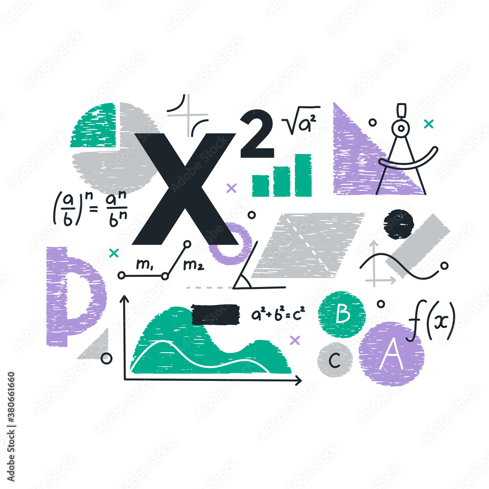 Math Abstract Background Stock Vector | Adobe Stock