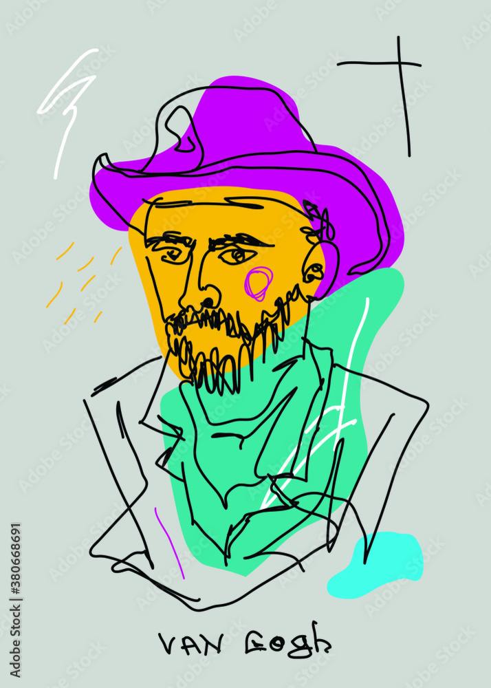Vincent van Gogh. Stock Vector | Adobe Stock