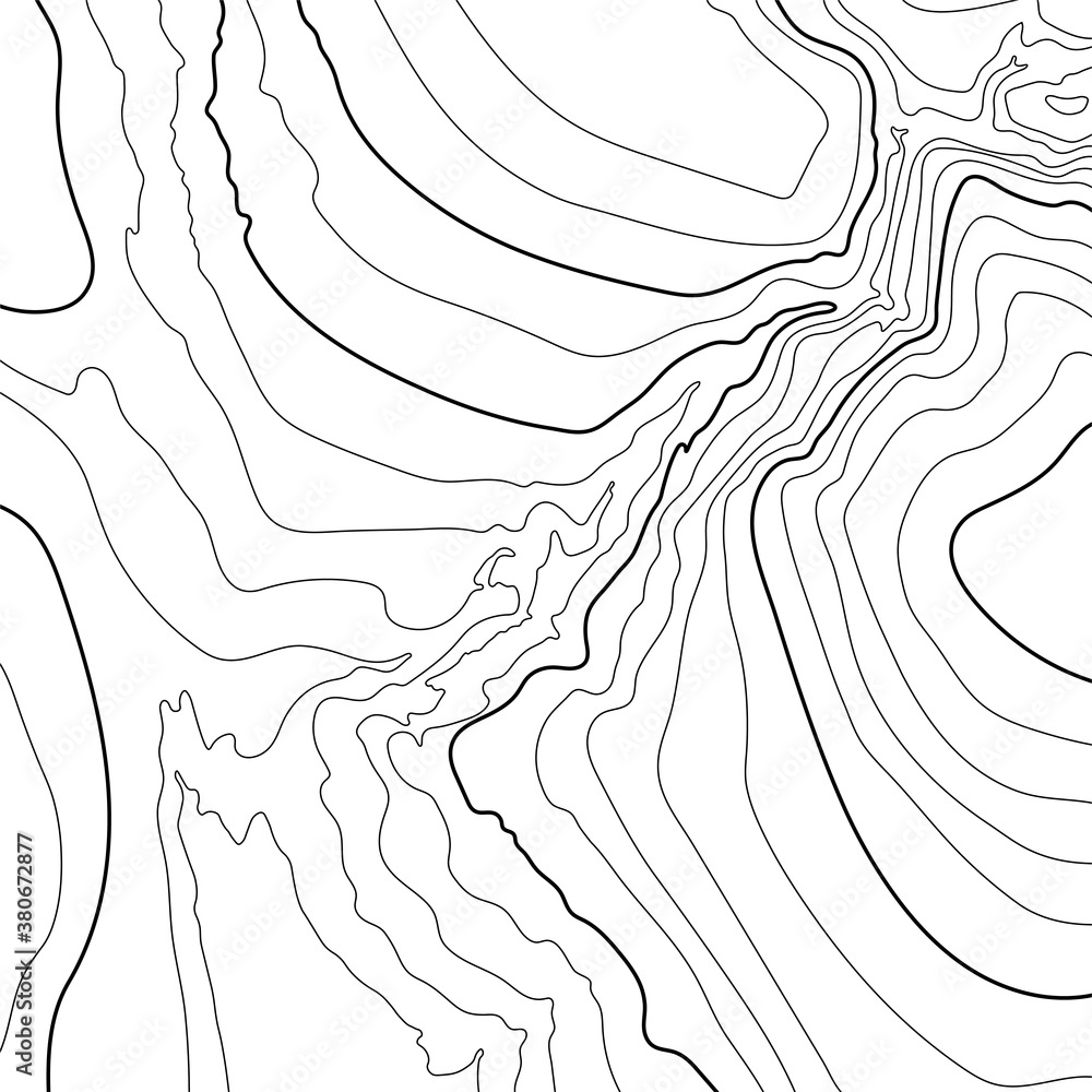 Map line of topography. Mountain hiking.Topographic map concept with ...