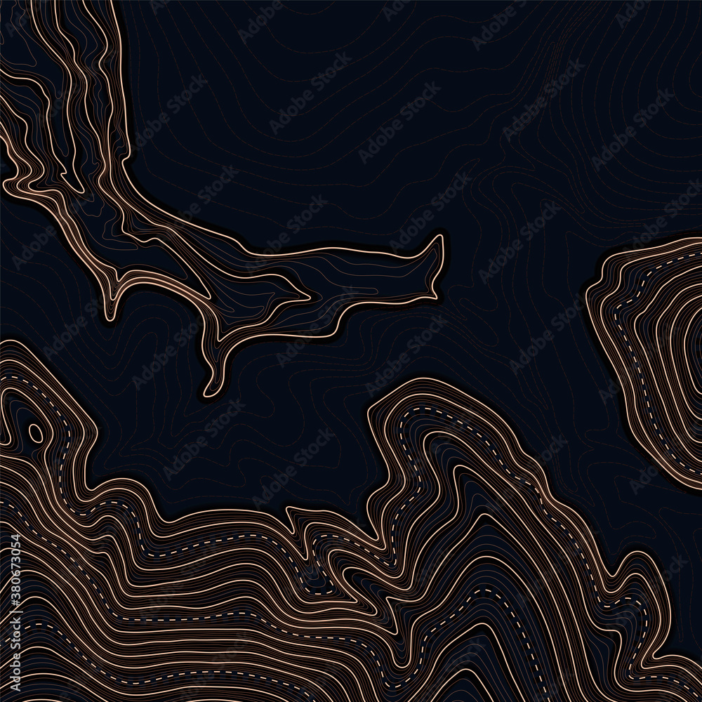 Map line of topography.Dark topographic map concept with space for your ...