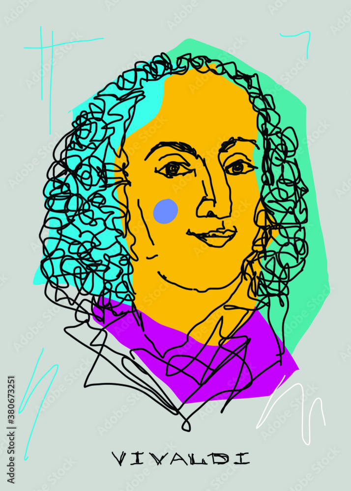 Antonio Lucio Vivaldi. Stock Vector | Adobe Stock