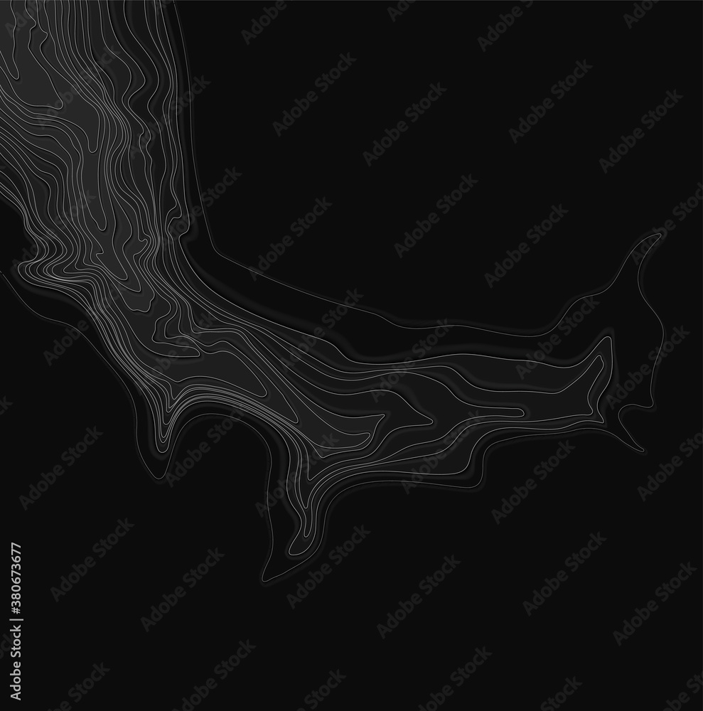 Map line of topography.Dark topographic map concept with space for your ...