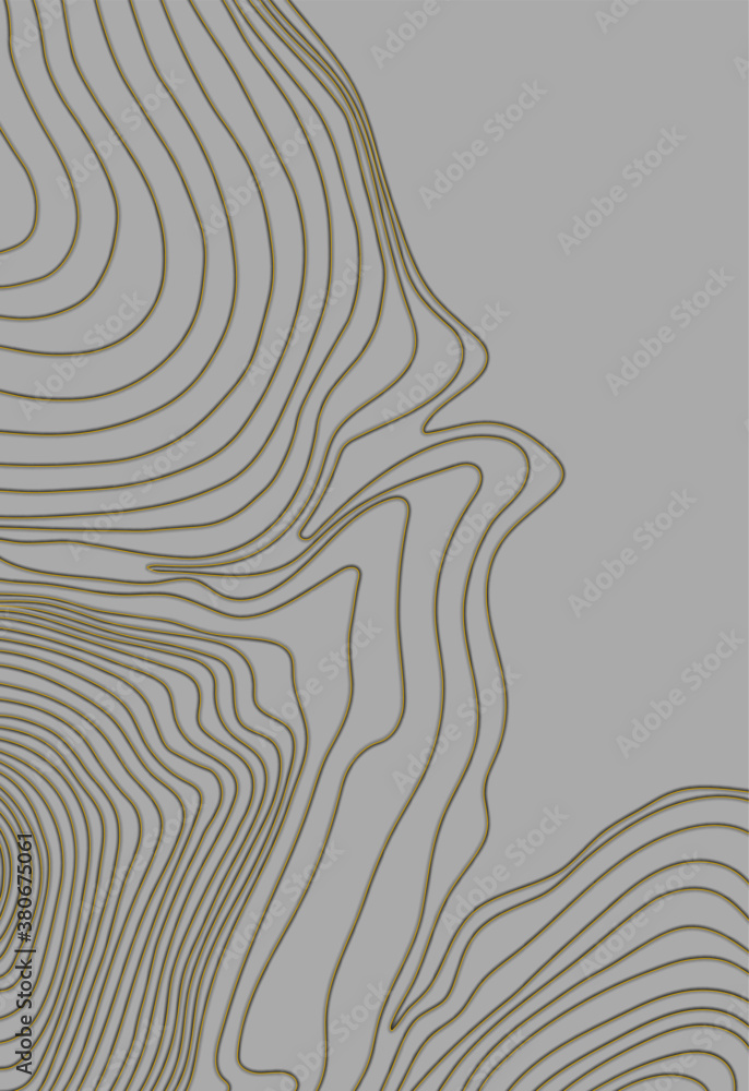 Map line of topography. Mountain hiking.Topographic map concept with ...