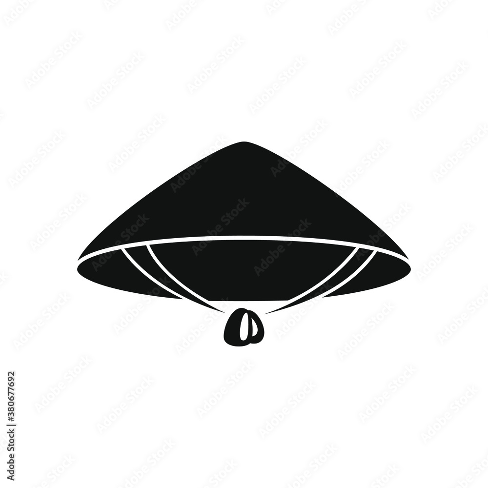 Vietnamese conical hat simple flat icon vector design Stock Vector ...