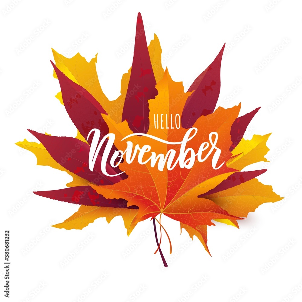 November Leaves Clip Art