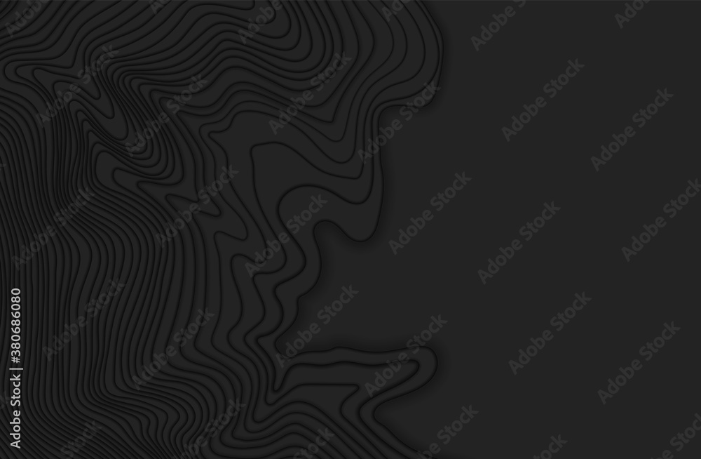 Map line of topography.Dark topographic map concept with space for your ...
