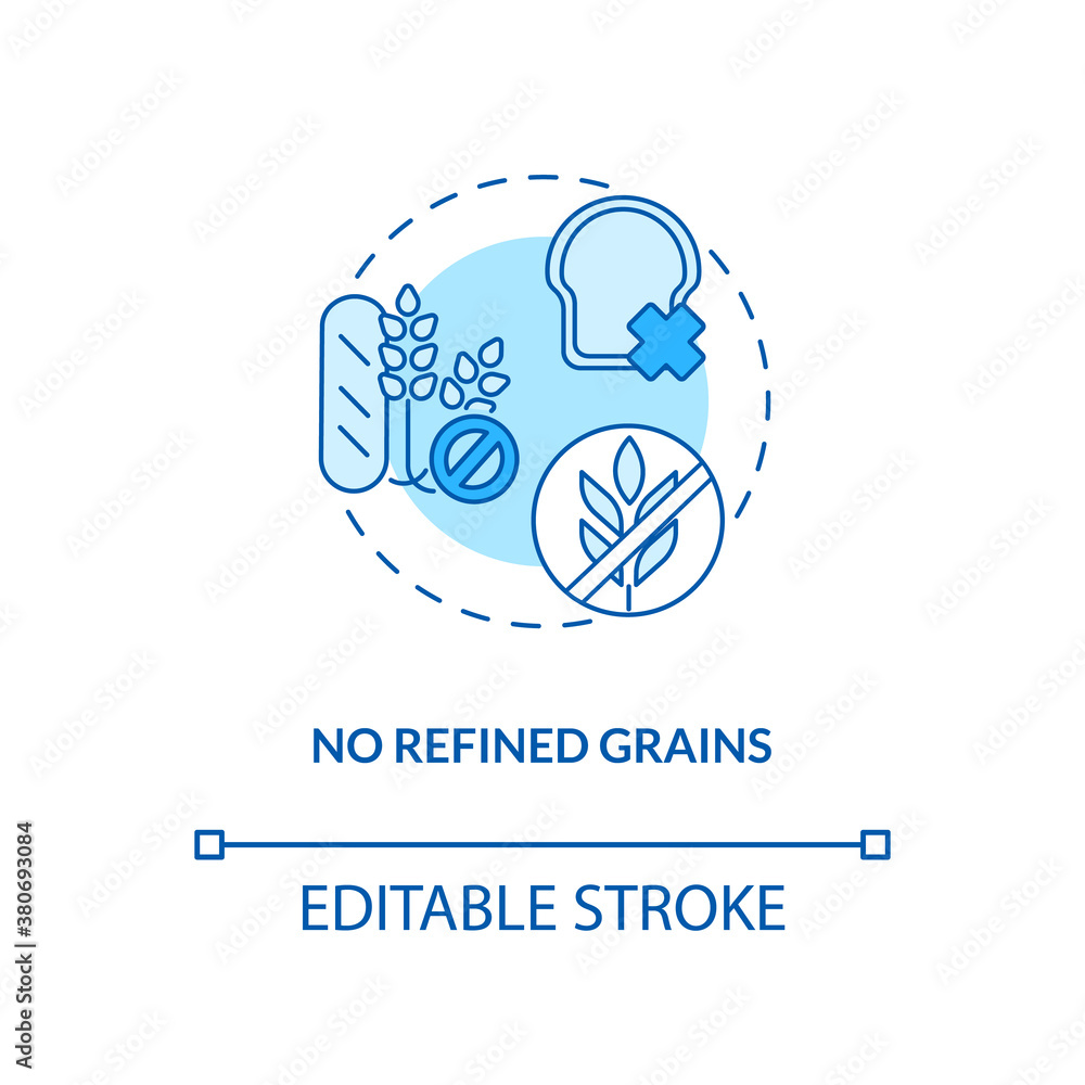 No refined grains concept icon. Organic food preparation ideas. Healthy ...