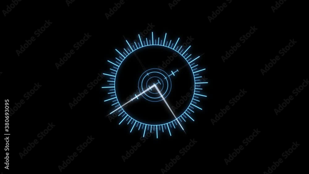 Animated HUD object with several geometrical shapes animated trough ...