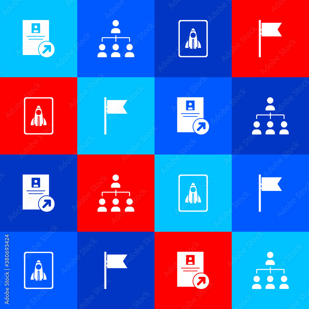 Set Job promotion, Hierarchy organogram chart, Startup project concept ...