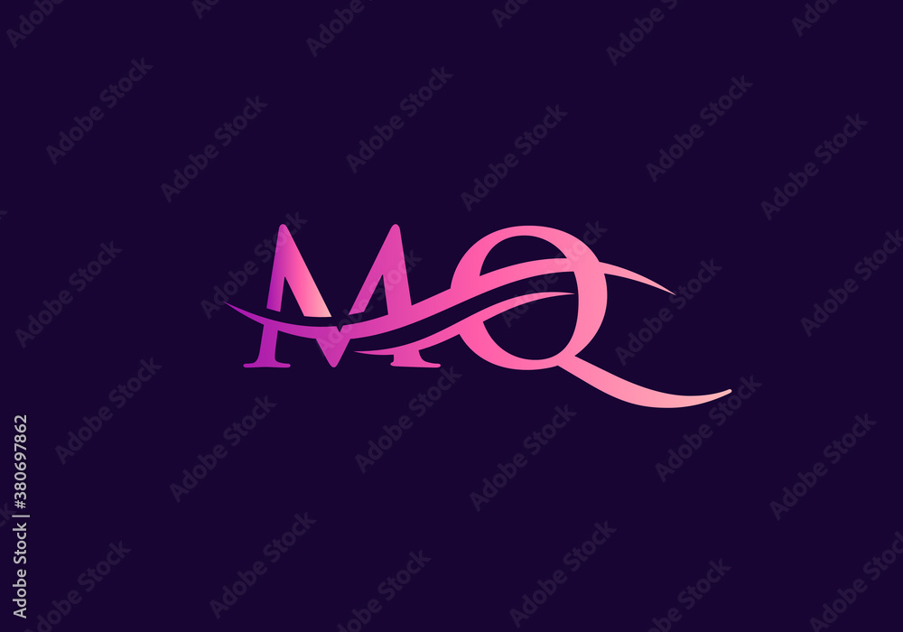 Initial MQ logo. letter MQ logo design with modern trendy. Stock Vector ...