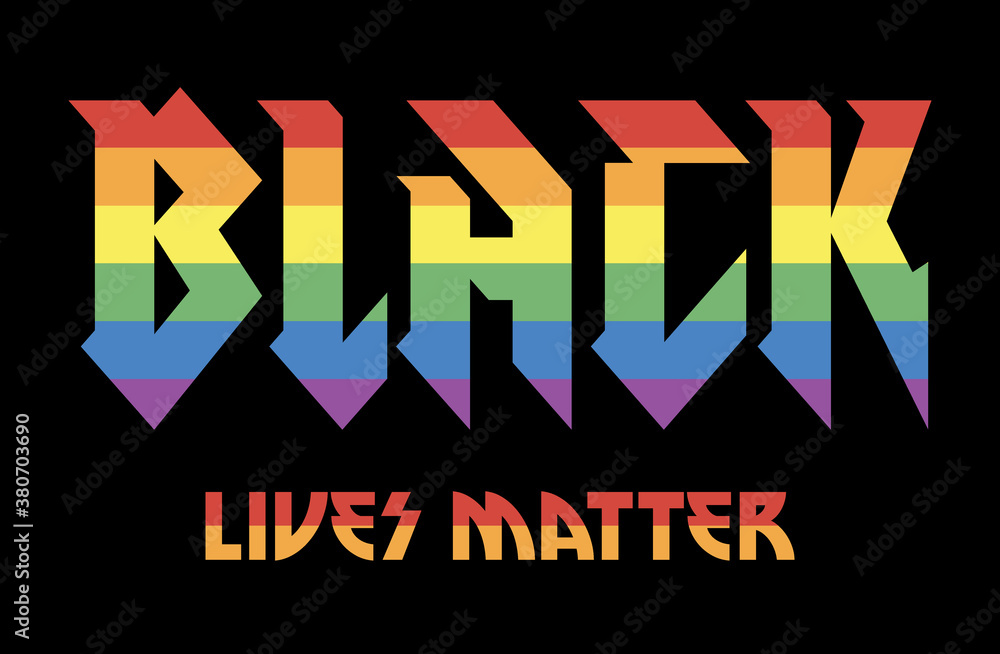 Black Lives Matter Rock Style Slogan Artwork for Apparel and Other Uses ...