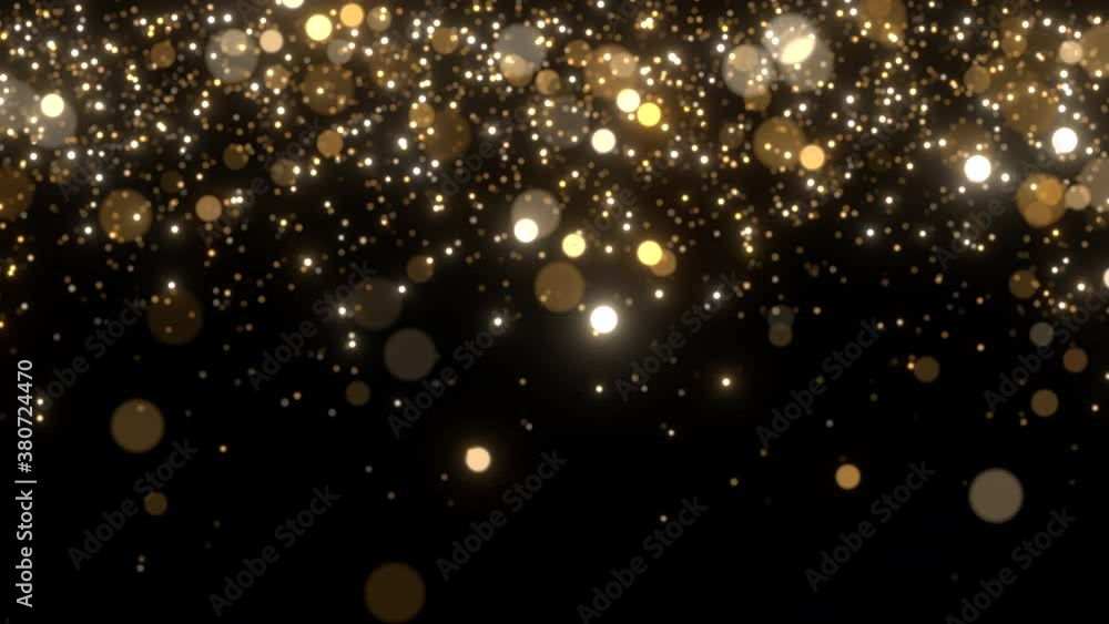 falling gold particles animation loop background Stock Video | Adobe Stock