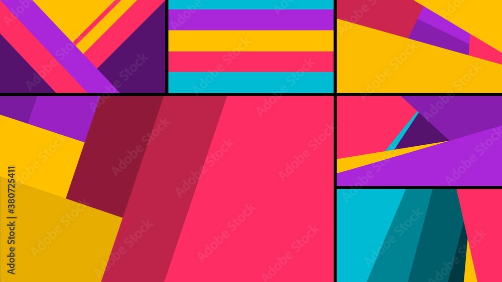 Flat Vibrant Color Transitions Stock Template | Adobe Stock