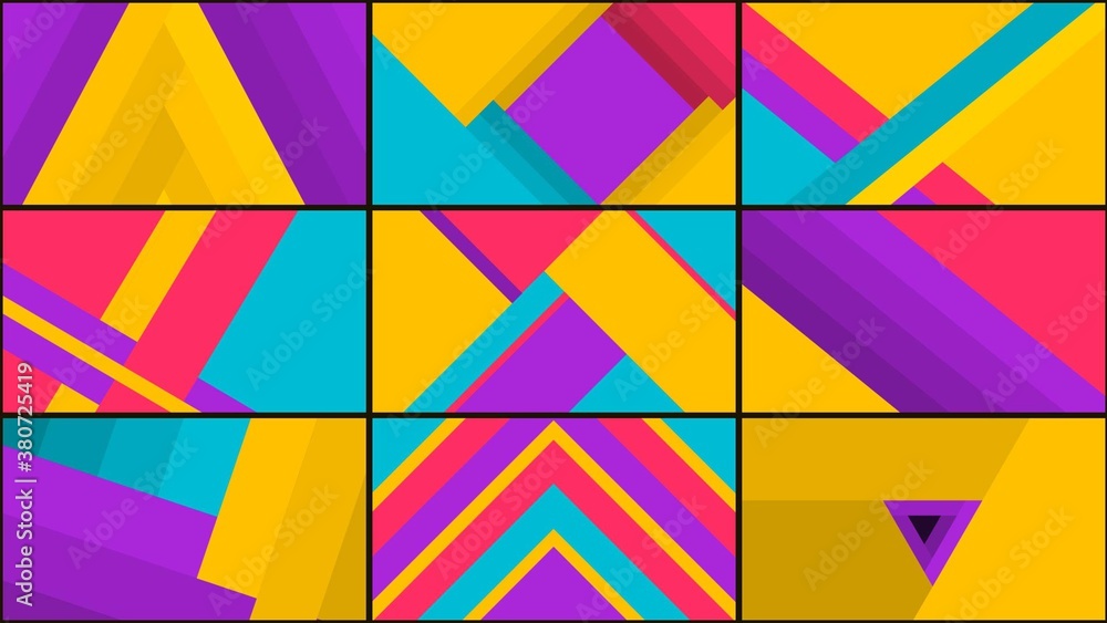 Colorful Fun Modern Transitions Stock Template | Adobe Stock