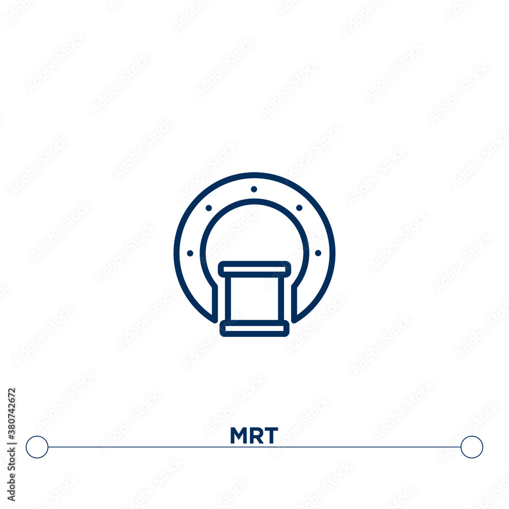 Vecteur Stock mrt outline vector icon. thin line black mrt icon. flat ...