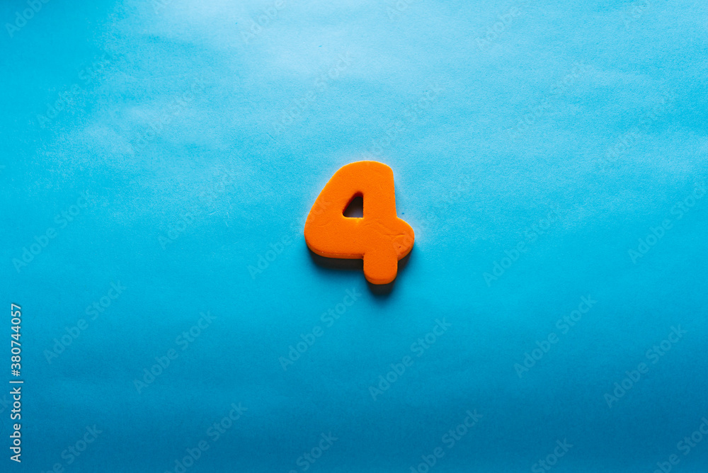 4 years old celebrating classic logo. Colored happy anniversary 4th ...