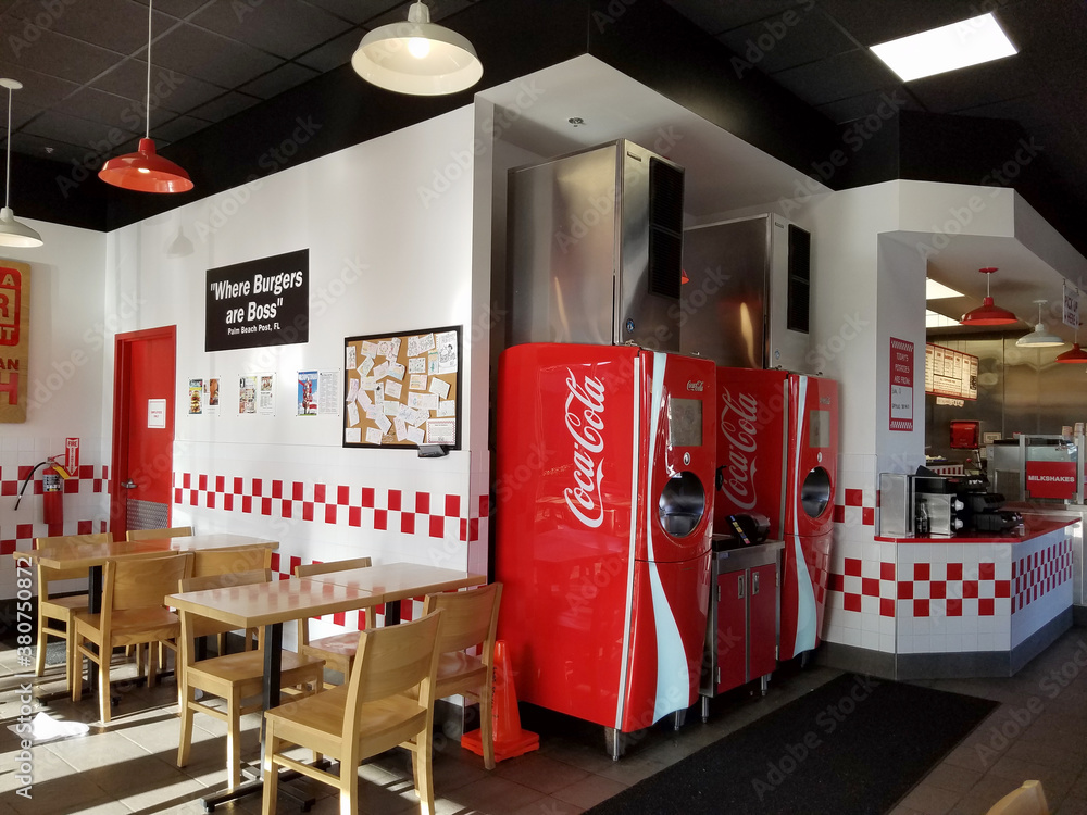 Inside Five Guys Burger Stock Photo | Adobe Stock