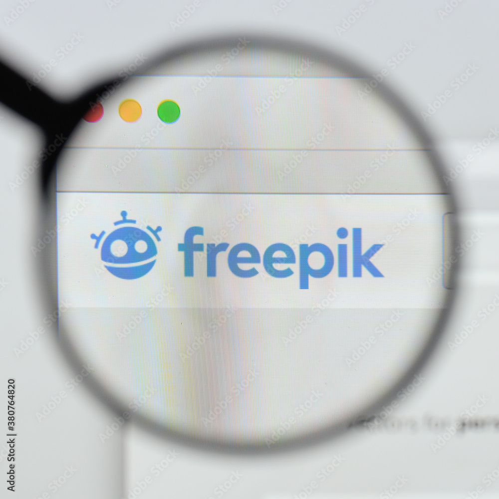 Milan, Italy - August 20, 2018: Freepik website homepage. Freepik logo ...