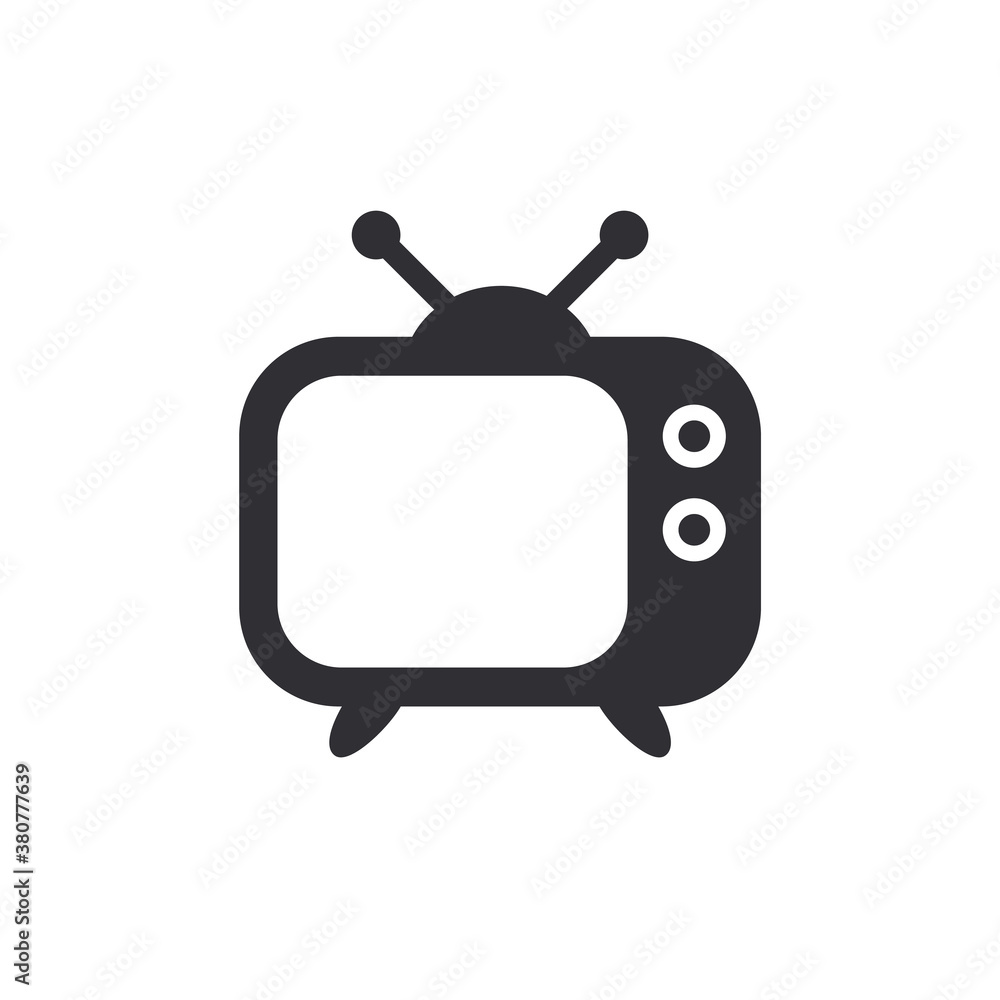 TV vector icon. Television symbol. TV icon. Telecast. TV broadcast ...
