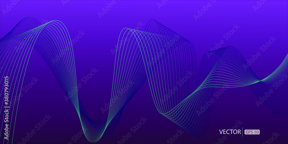 Beautiful wave line art. Modern colorful background. Stock Vector ...