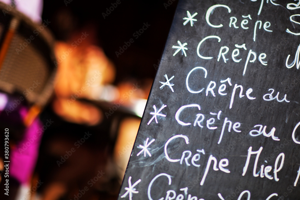 Crepe Signs In Paris Stock Photo | Adobe Stock