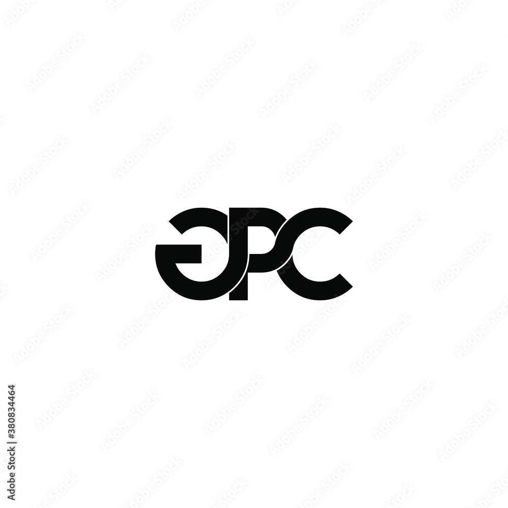 gpc letter original monogram logo design Stock Vector | Adobe Stock
