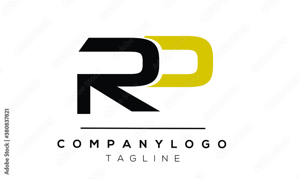 RP initials monogram letter text alphabet logo design Stock Vector ...