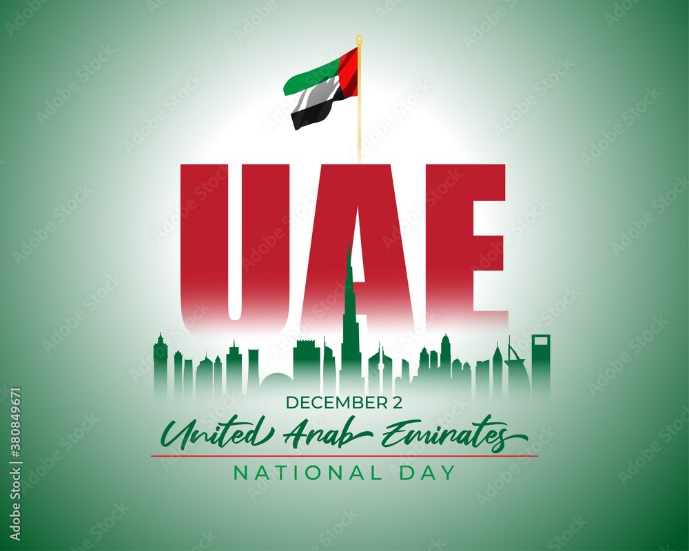 Vector illustration of United Arab Emirates national day, 2nd december ...