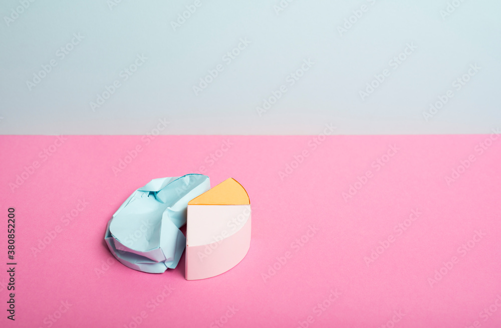 Crumpled pie chart Stock Photo | Adobe Stock