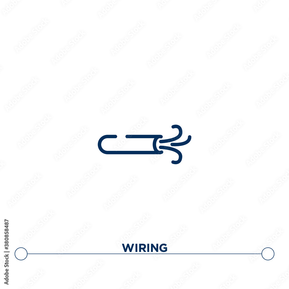 wiring outline vector icon. simple element illustration. wiring outline ...