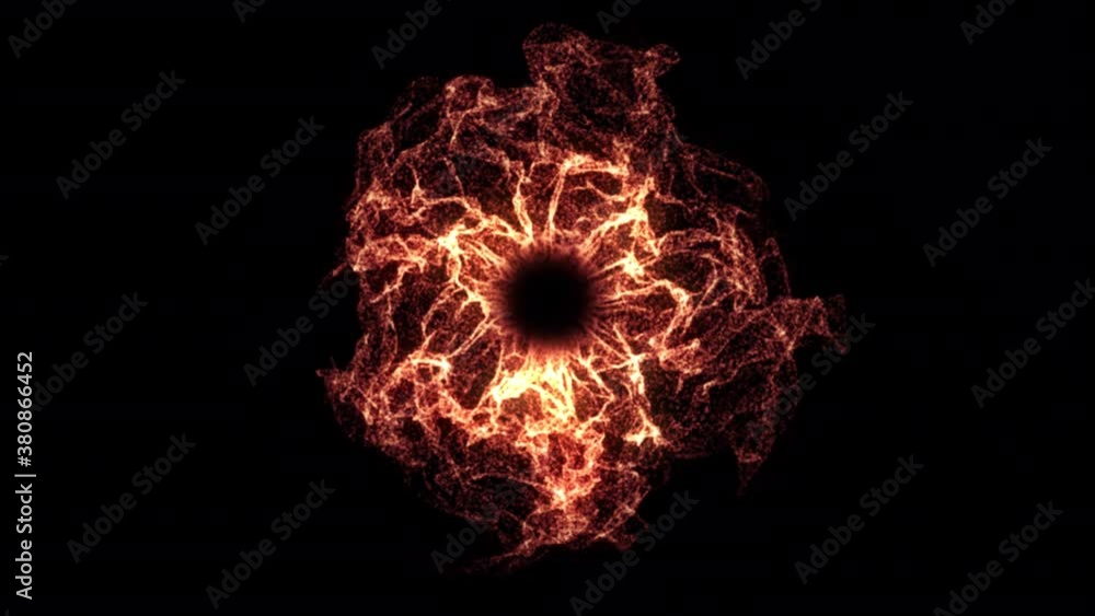 Explosion red shockwave .Fire energy loop animation background ...