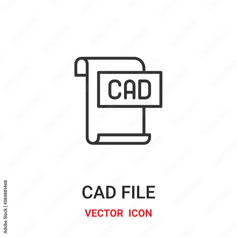 cad file icon vector symbol. cad file symbol icon vector for your ...