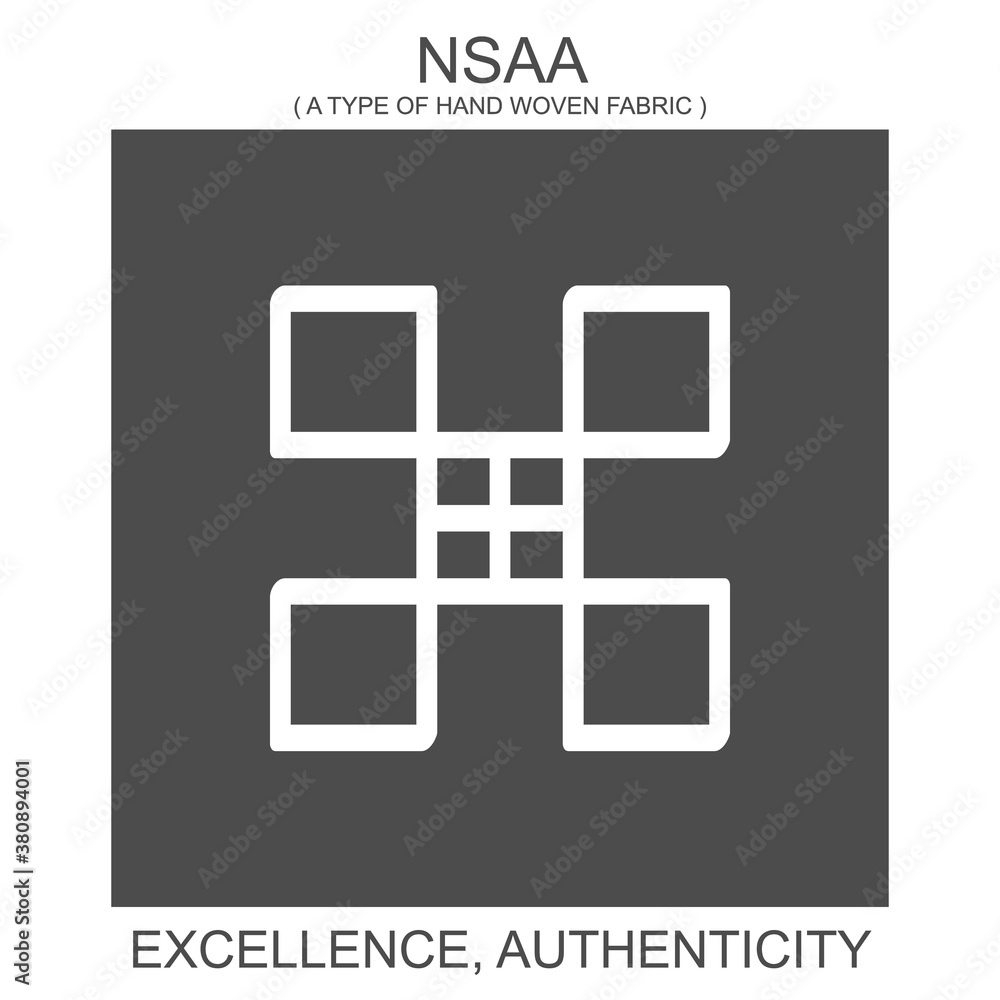 vector icon with african adinkra symbol Nsaa. Symbol of excellence and ...