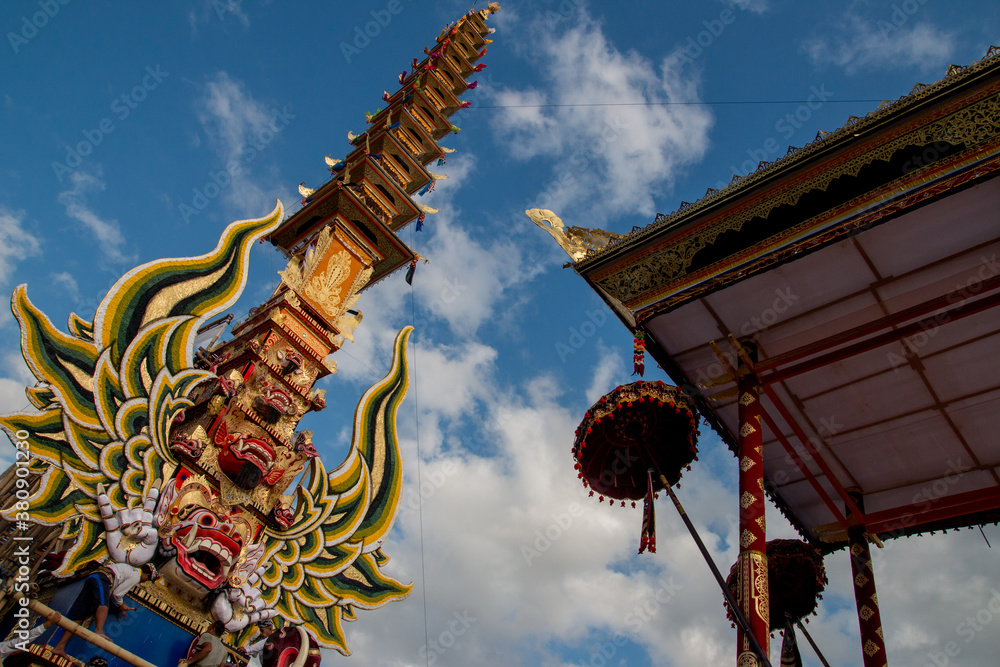Man Made towers with 9 levels with traditional decoration dedicated for ...