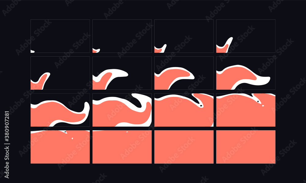 Liquid transition effect. Water Transitions animation for games ...