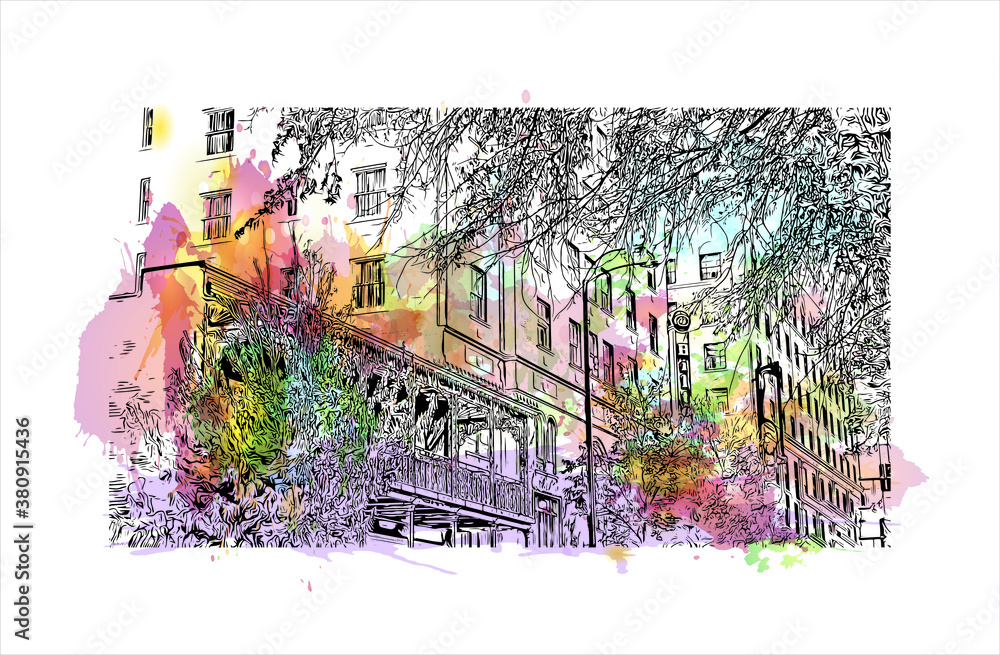 Building view with landmark of Baton Rouge is the capital of the U.S ...